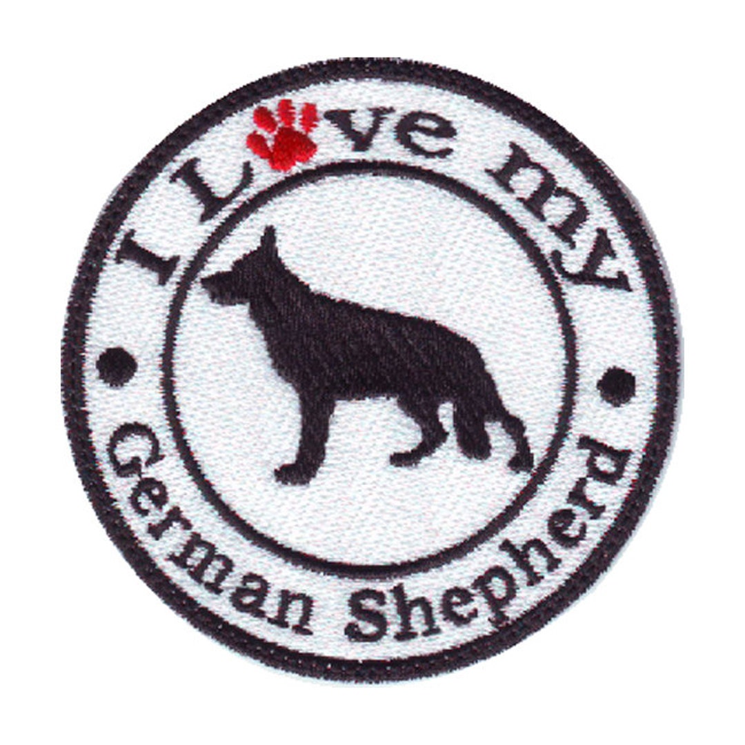 I Love My German Shepherd Embroidered Dog Patch - Etsy