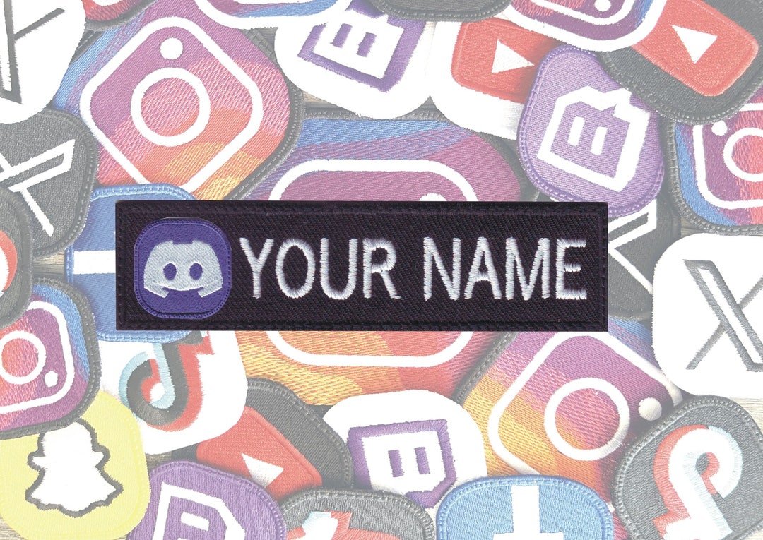 Discord Personalized Embroidered Name Tag Patch Logo Social Media ...