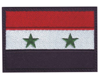 FLAG Patch Backpack National Iron on Glue Embroidered Applique Syria - Etsy