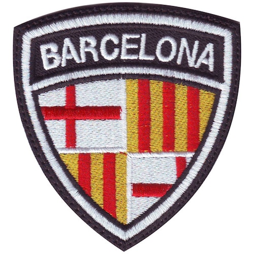Barcelona Spain Crest Flag Embroidered Patch | Etsy