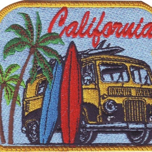 California Van Surf Vintage Palm Embroidered Patch - Etsy