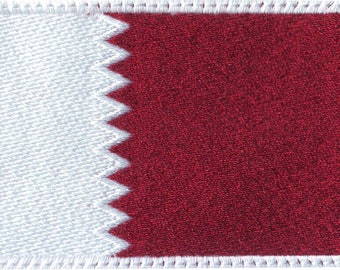 Qatar National Flag Embroidered Iron on Patch Sew on Badge - Etsy