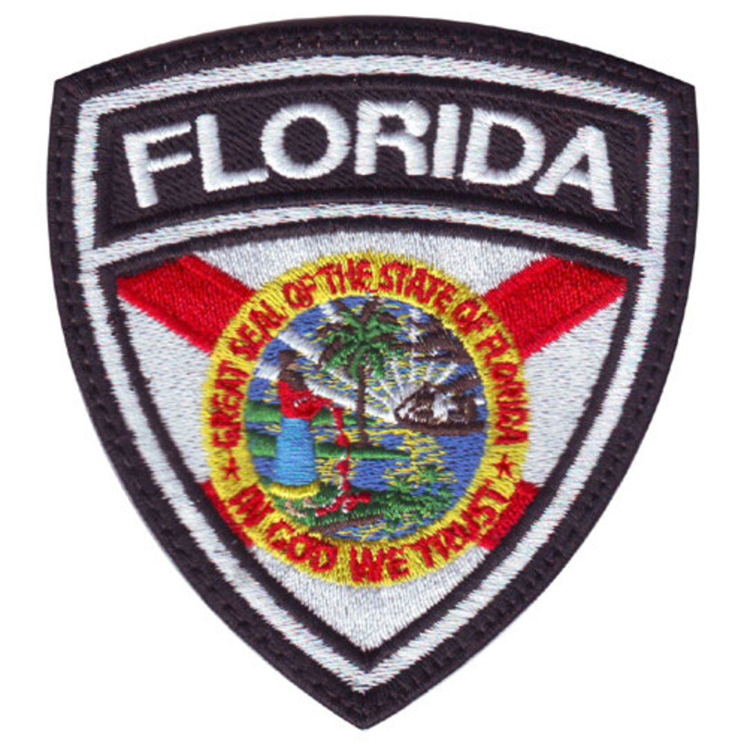 Florida Crest Flag Embroidered Patch - Etsy