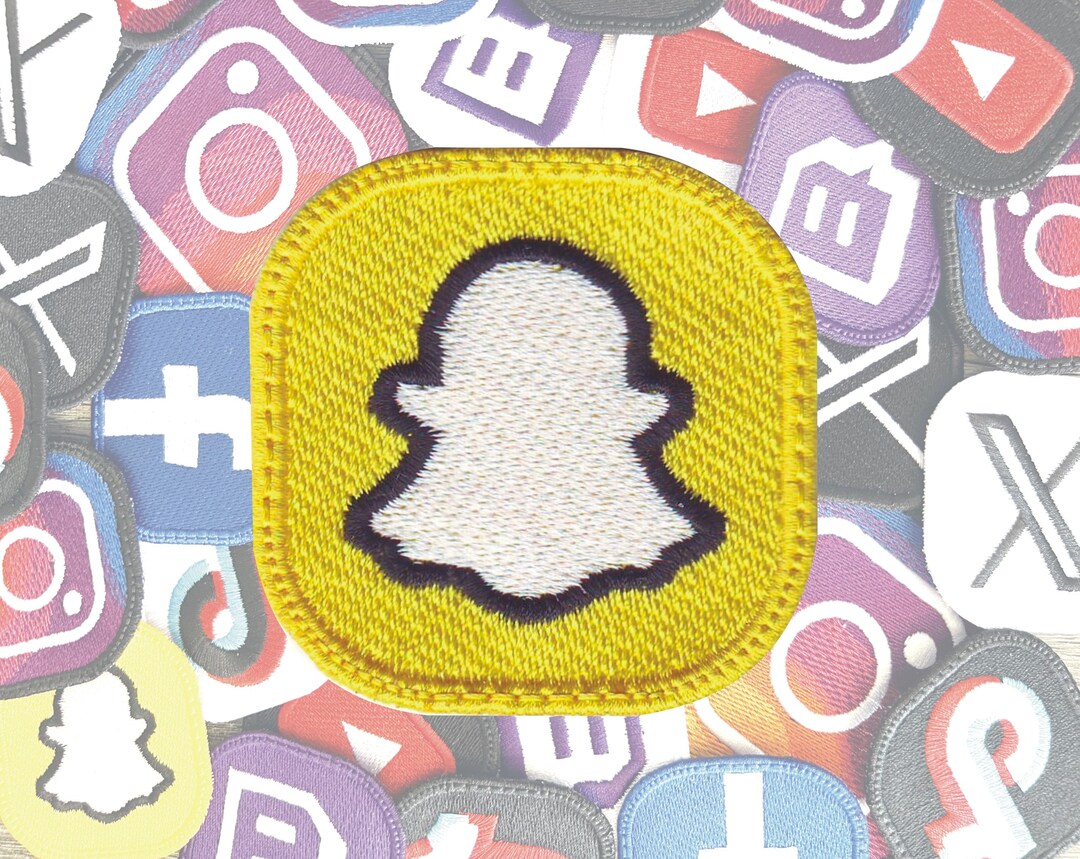 Snapchat Logo Social Media Embroidered Patch Different Size - Etsy