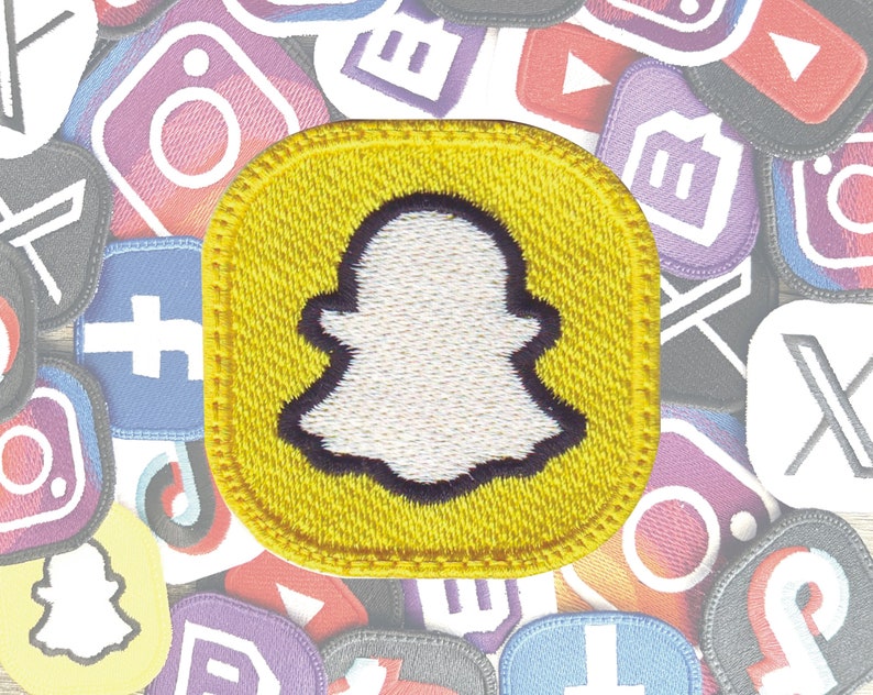 Snapchat Logo Social Media Embroidered Patch Different Size - Etsy