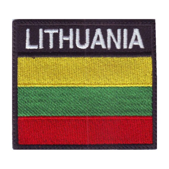 Lithuania Badge Flag Embroidered Patch | Etsy