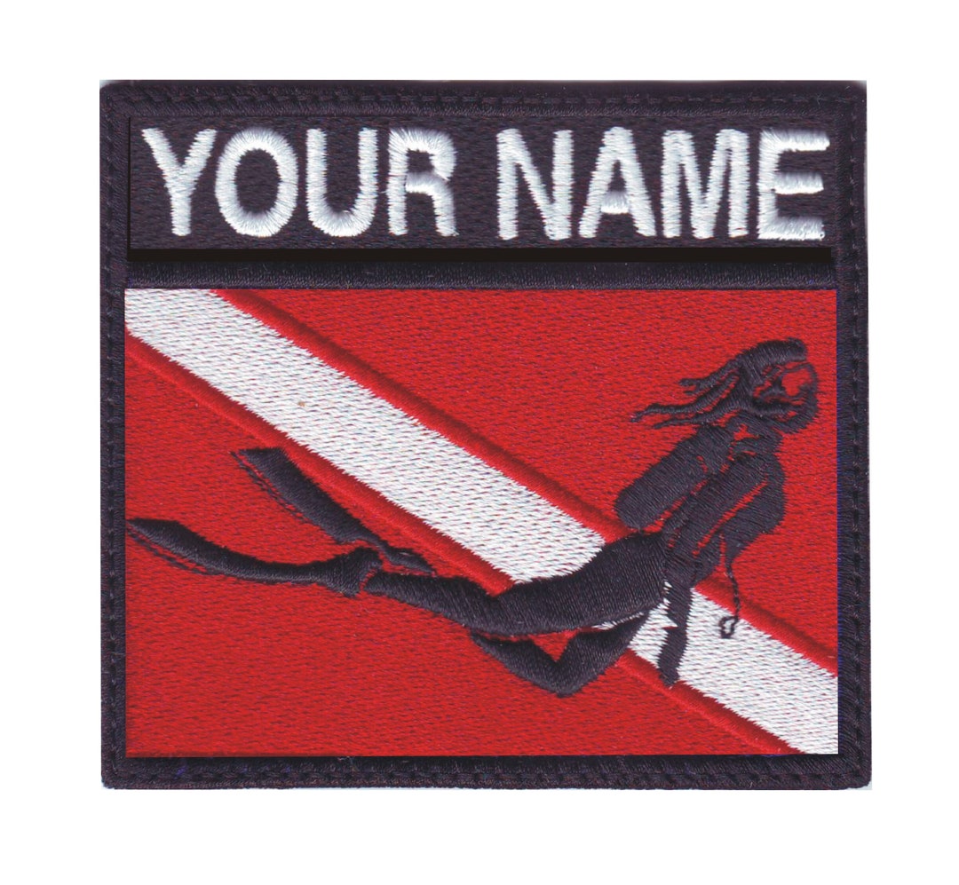 Scuba Diver Female Woman Custom Badge Flag Embroidered Patch - Etsy