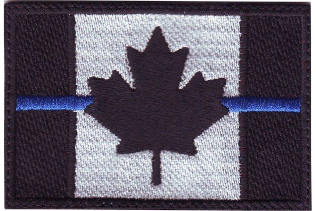 Thin Blue Line Canada Flag Embroidered Patch - Etsy