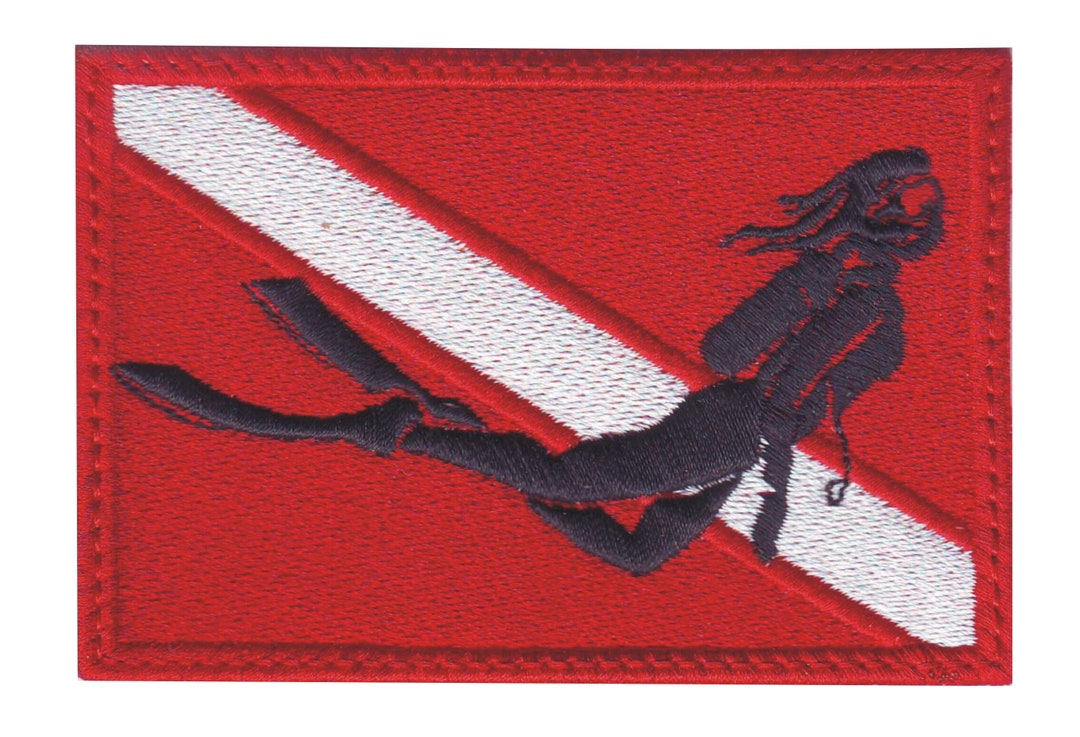 Scuba Diver Female Woman Flag Embroidered Patch - Etsy