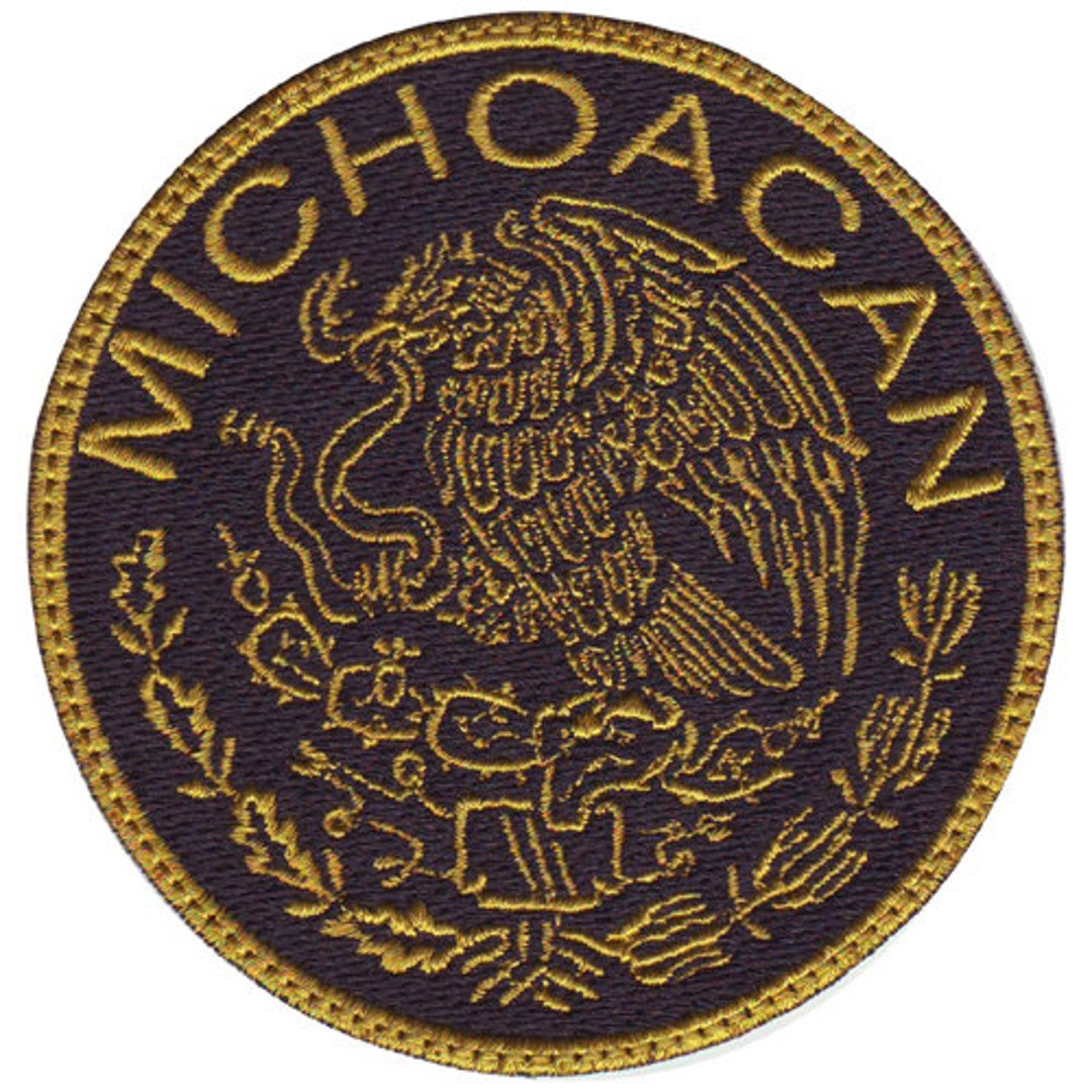 Michoacan Mexico Eagle Shield Embroidered Patch - Etsy