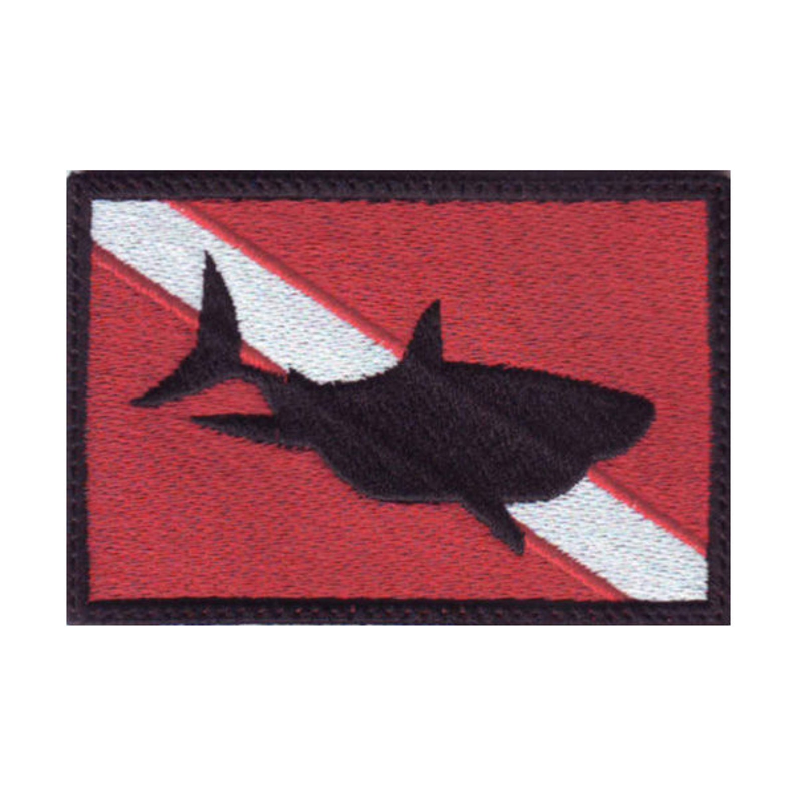 Scuba Shark Diver Flag Embroidered Patch - Etsy