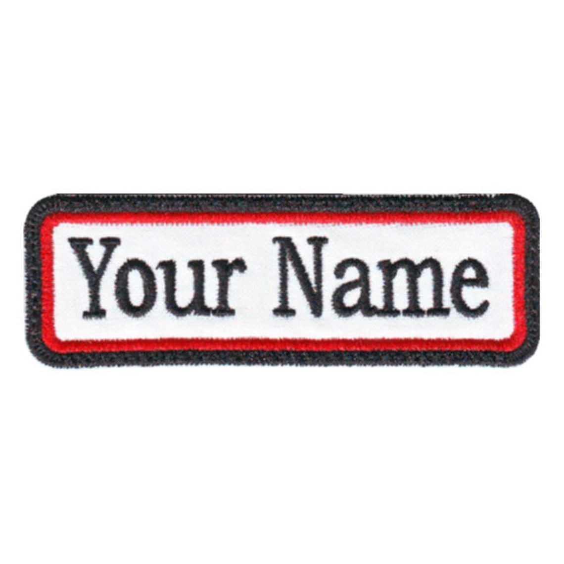 Rectangular 1 Line Personalized Embroidered Name Tag Patch A | Etsy