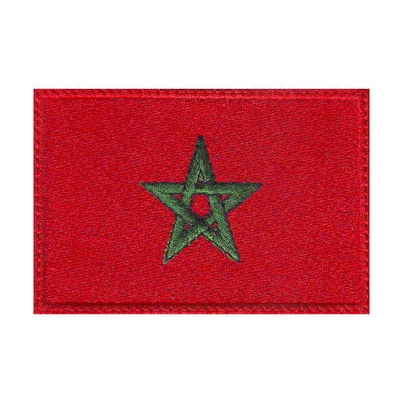 Morocco Flag Embroidered Patch - Etsy