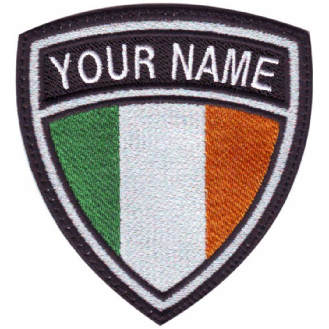 Ireland Flag Personalized Crest Flag Name Embroidered Patch - Etsy