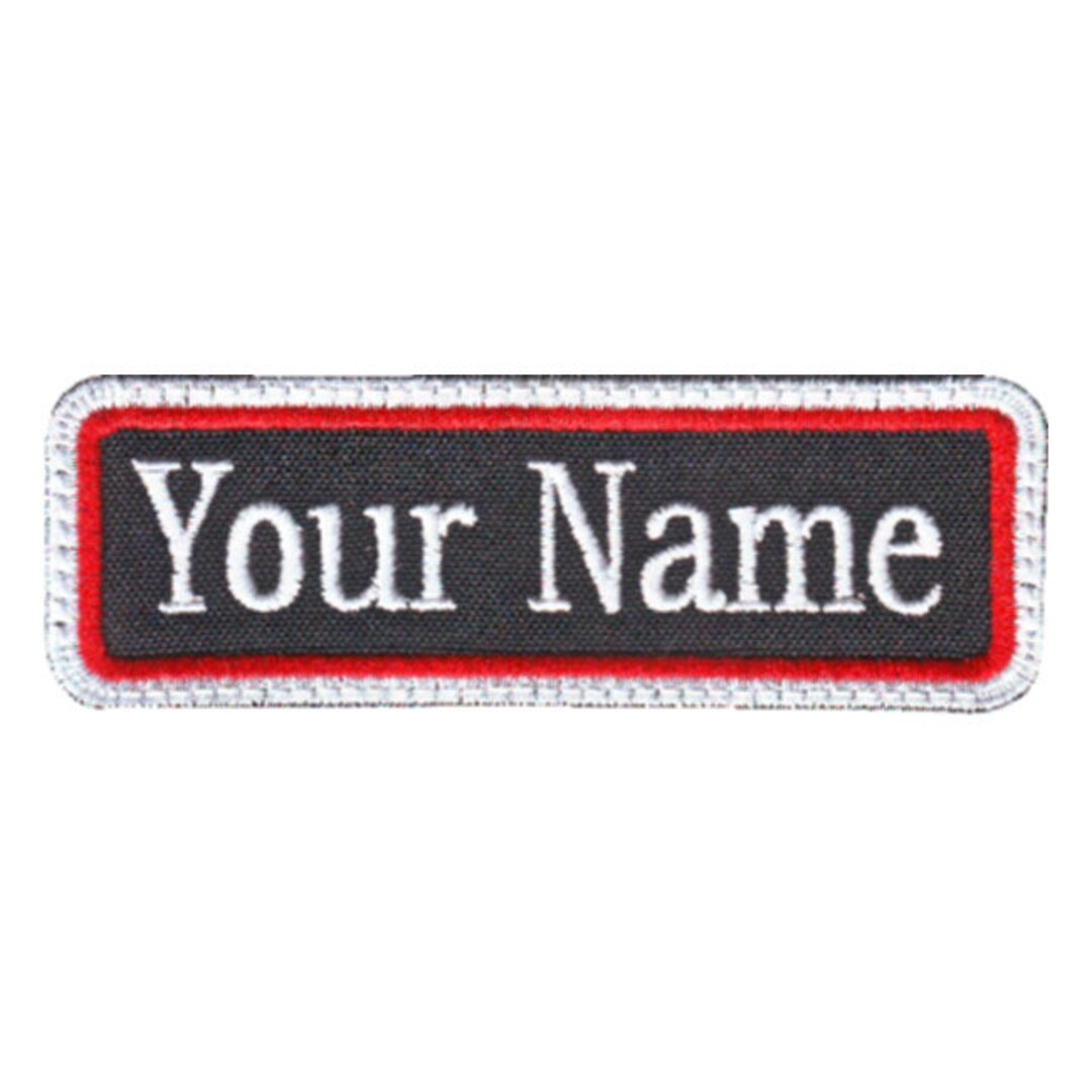Rectangular 1 Line Personalized Embroidered Name Tag Patch (C) - Etsy