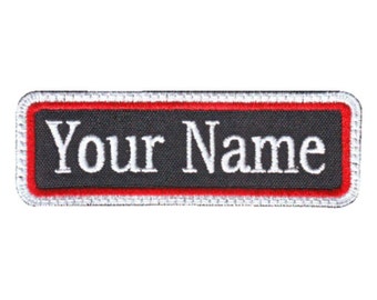 Rectangular 1 Line Personalized Embroidered Name Tag Patch A - Etsy
