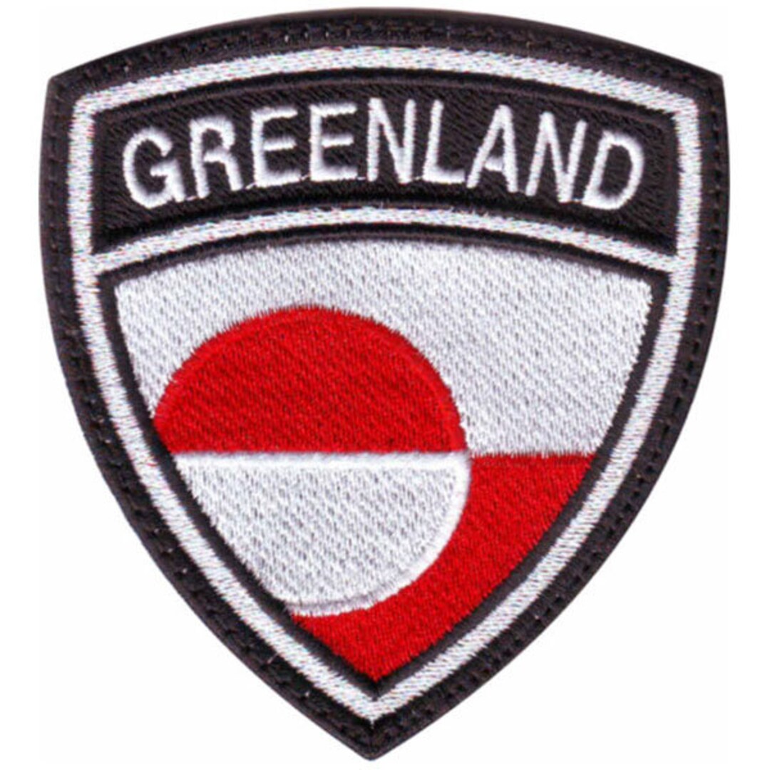 Greenland Flag Personalized Crest Flag Name Embroidered Patch - Etsy