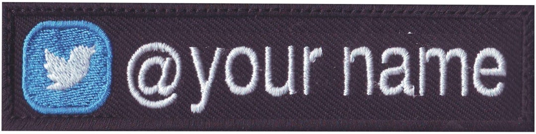 Twitter Logo Personalized Embroidered Name Tag Patch - Etsy