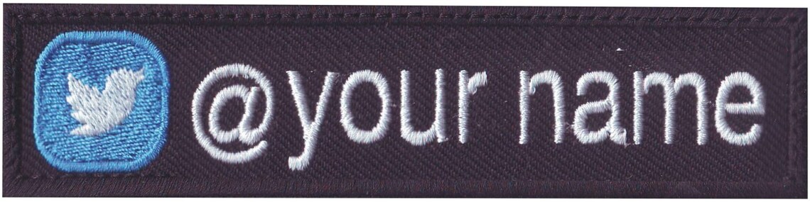 Twitter Logo Personalized Embroidered Name Tag Patch - Etsy
