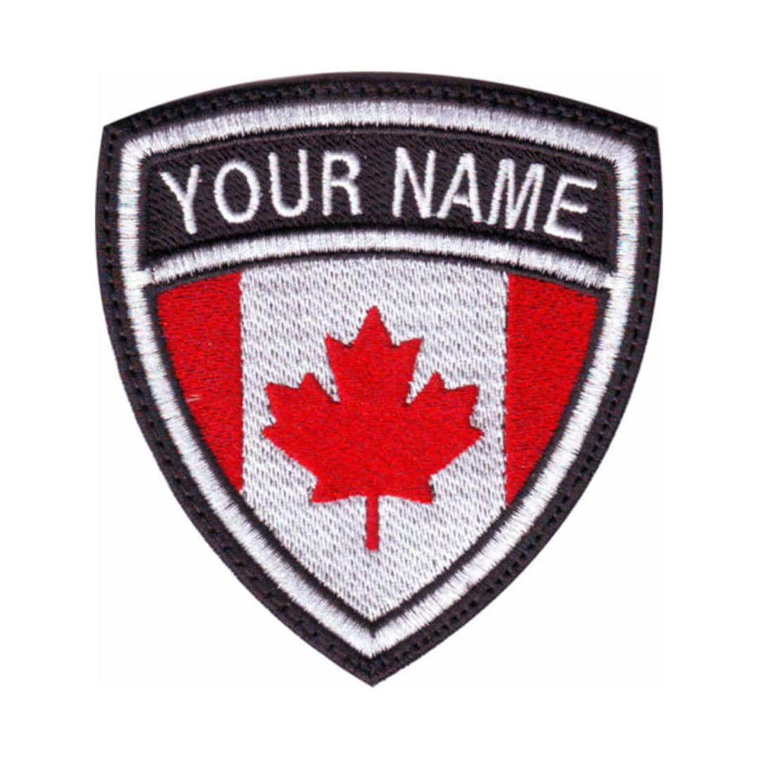 Canada Flag Custom Crest Flag Name Embroidered Patch - Etsy