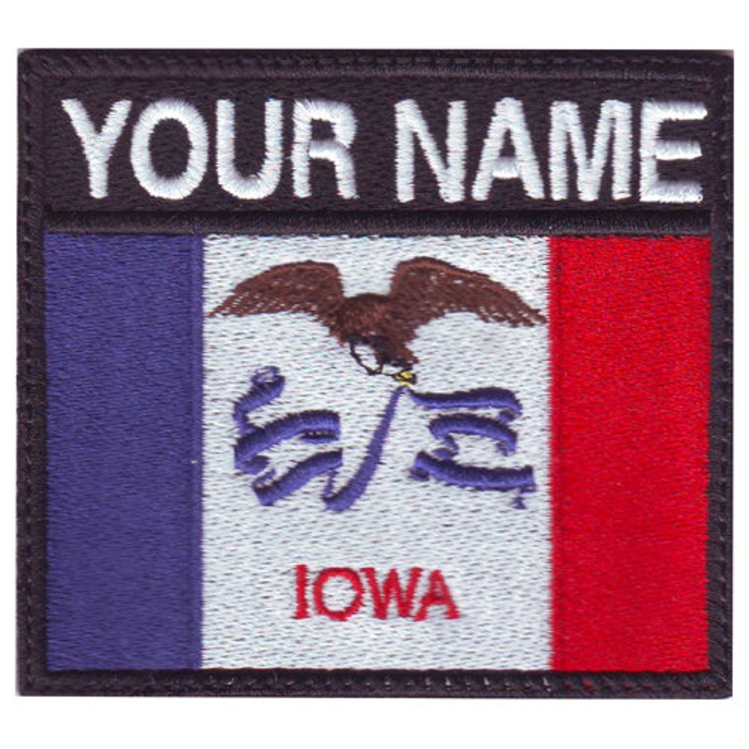 Iowa State Personalized Badge Flag Embroidered Patch - Etsy