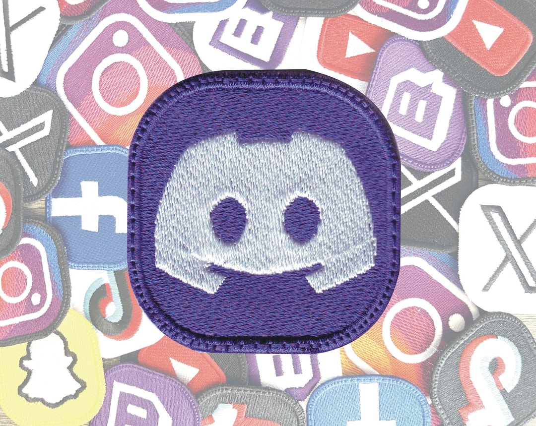Discord Stream Logo Social Media Embroidered Patch Different Size - Etsy