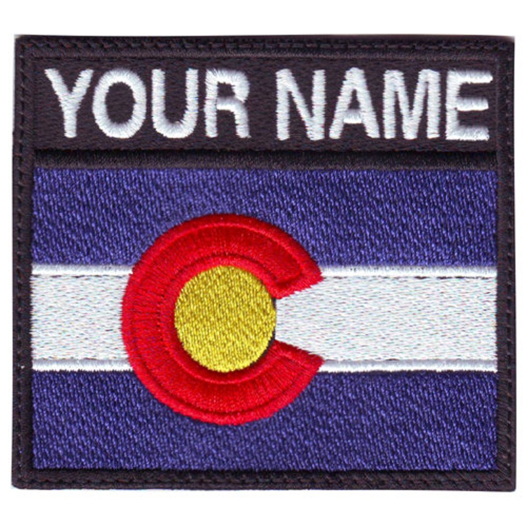Colorado Personalized Badge Flag Embroidered Patch - Etsy
