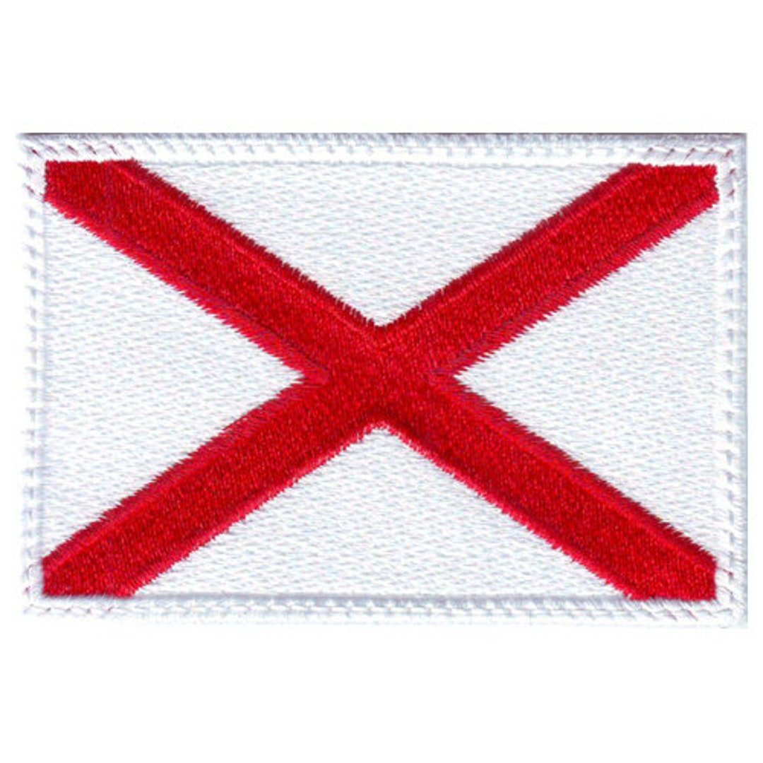 Alabama Flag Embroidered Patch - Etsy