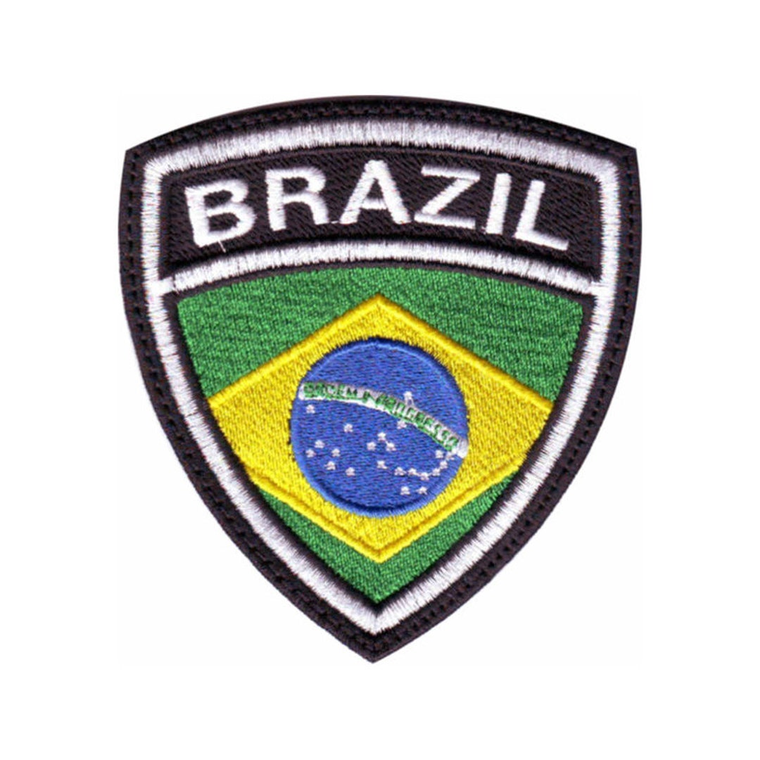 Brazil Crest Flag Embroidered Patch - Etsy