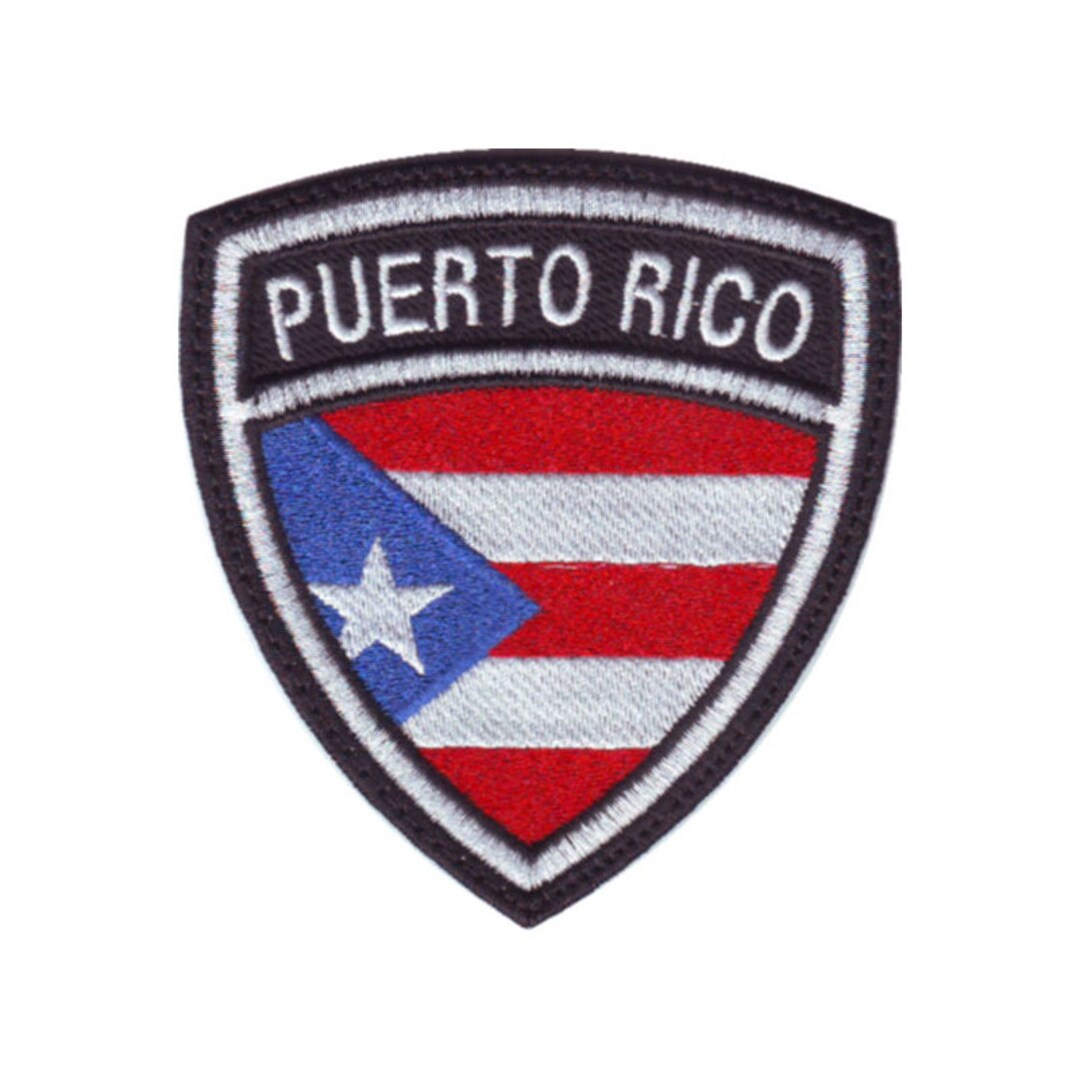Puerto Rico Crest Flag Embroidered Patch - Etsy