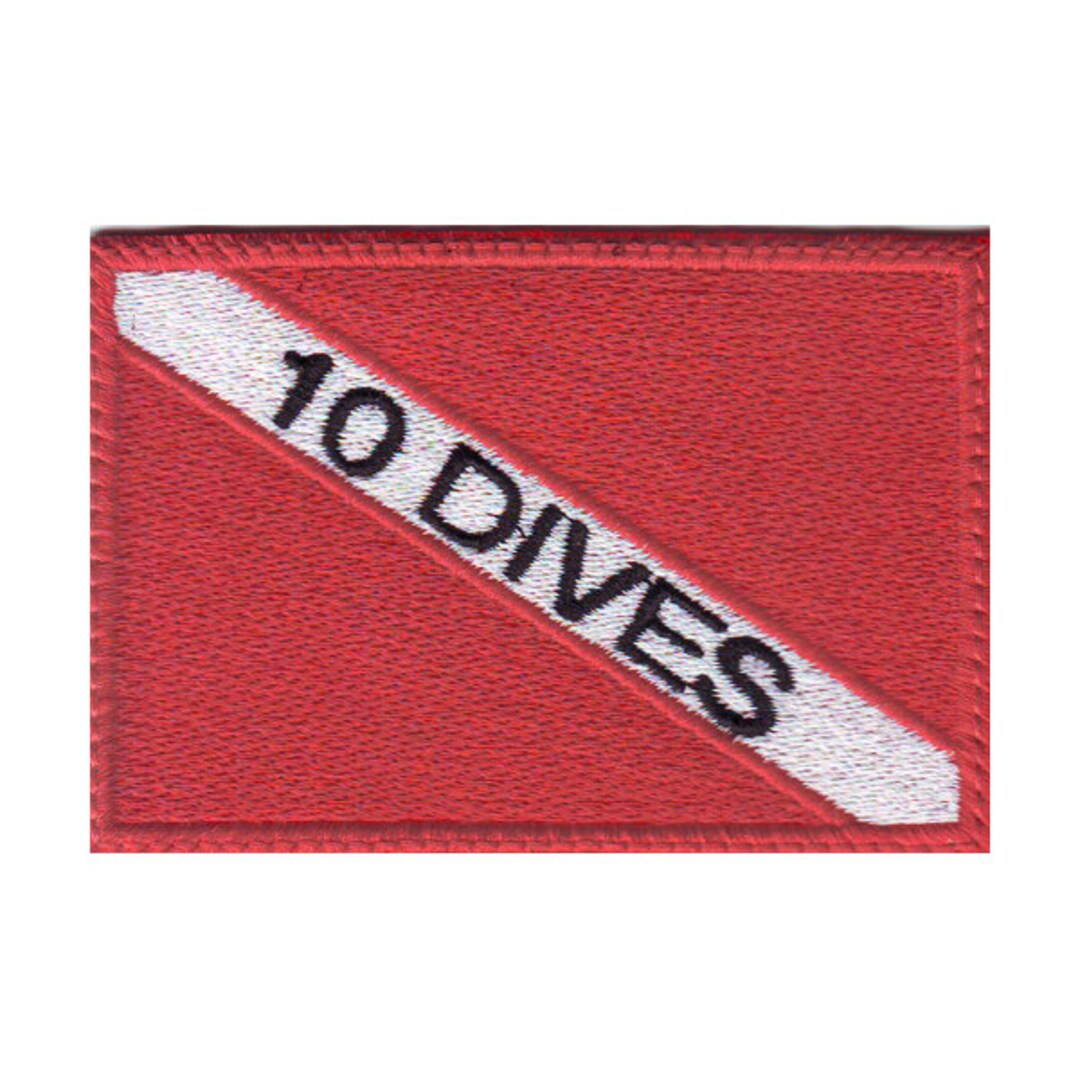 Scuba 10 Dives Flag Embroidered Patch - Etsy