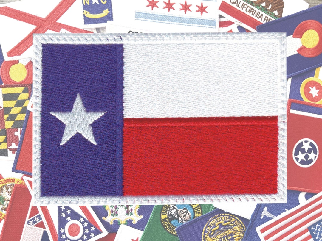 Texas Flag Embroidered Patch - Etsy