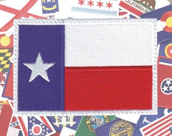 TEXAS STATE Flag PATCH Iron-on Embroidered Applique Top Quality - Etsy