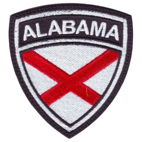Alabama Crest Flag Embroidered Patch | Etsy