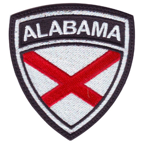 Alabama Crest Flag Embroidered Patch - Etsy