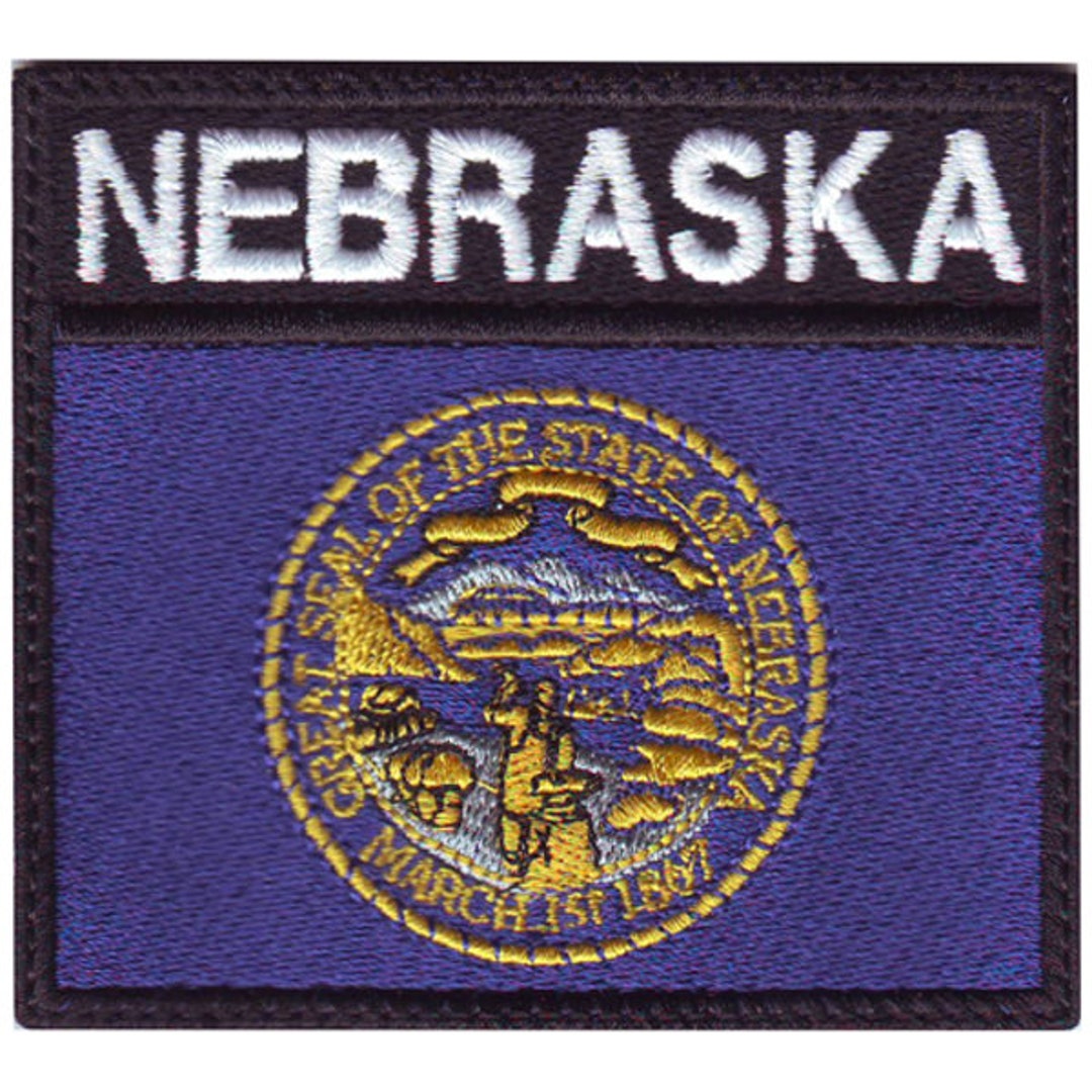 Nebraska State Badge Flag Embroidered Patch - Etsy