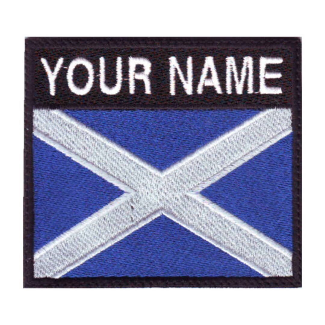 Scotland Personalized Badge Flag Embroidered Patch - Etsy