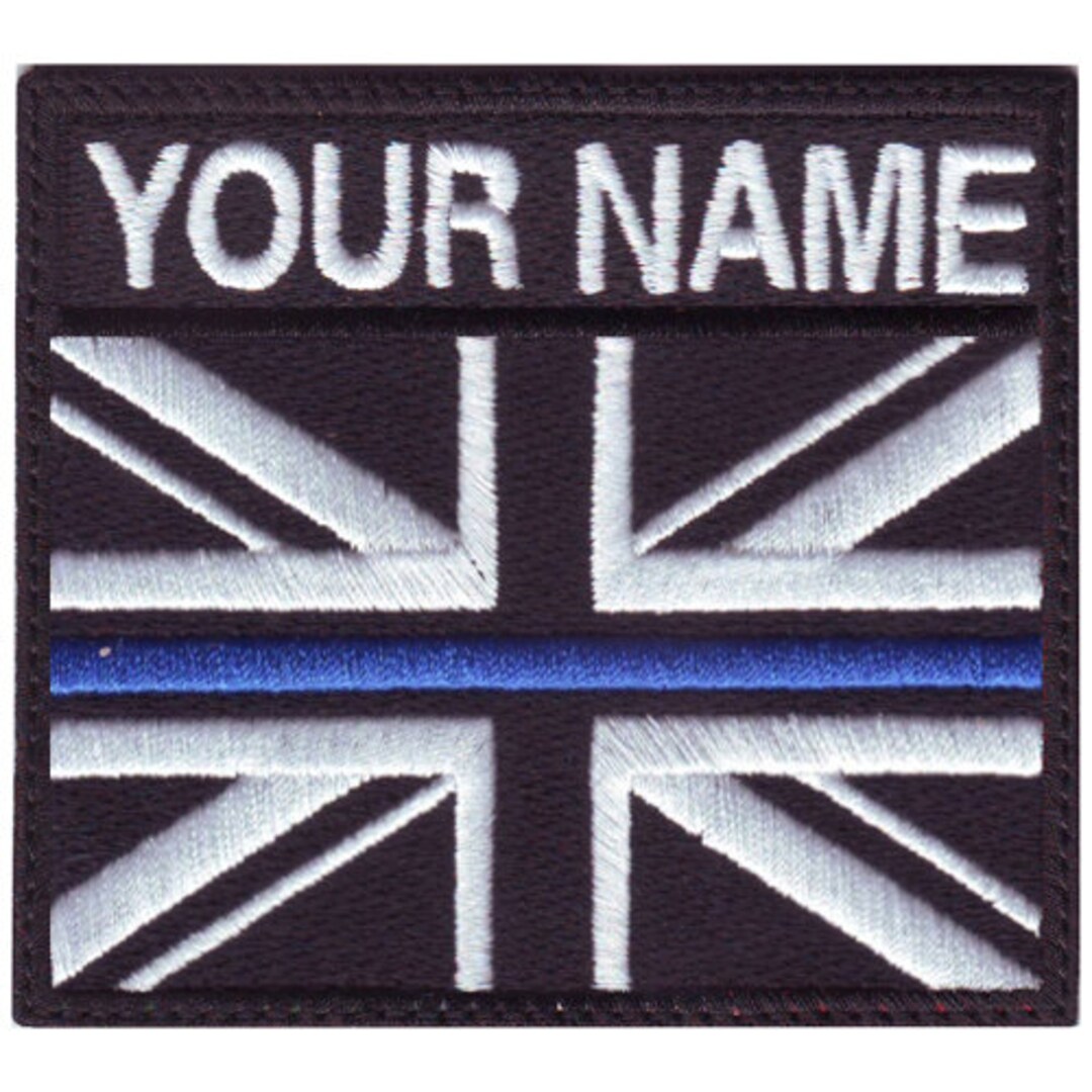 Thin Blue Line UK Personalized Badge Flag Embroidered Patch - Etsy