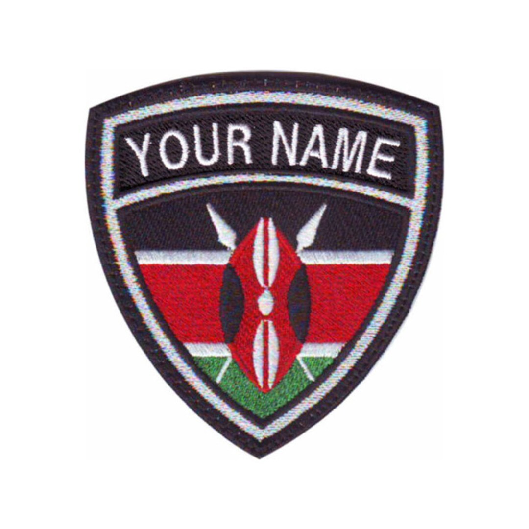 Kenya Flag Personalized Crest Flag Name Embroidered Patch - Etsy