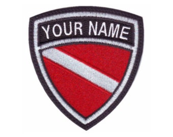 Scuba Diver Crest Flag Embroidered Patch - Etsy