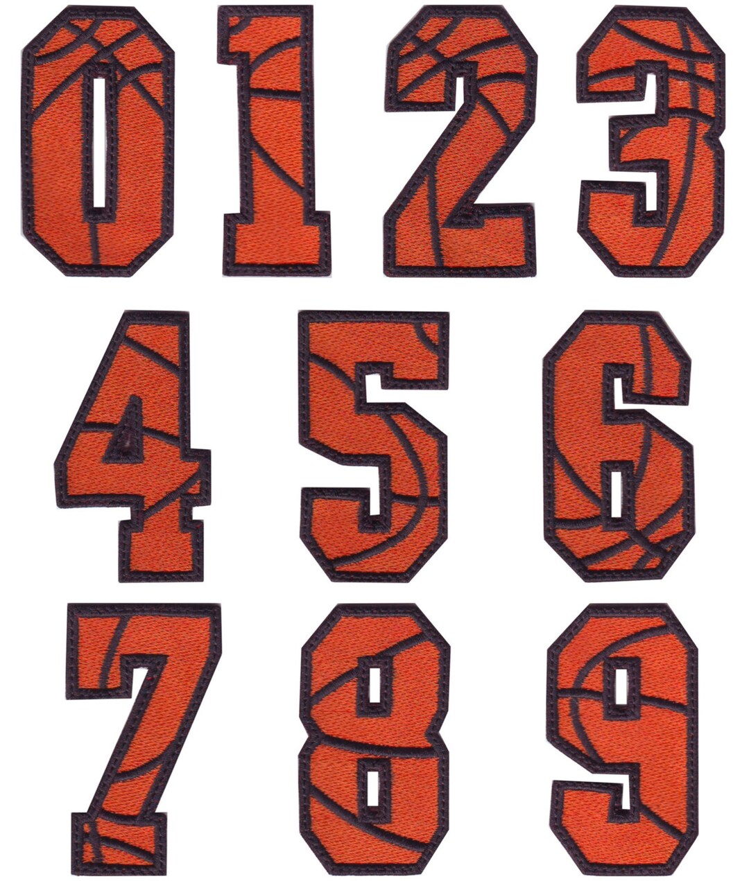 3" Basketball Number Embroidered Sew on Patch - Etsy