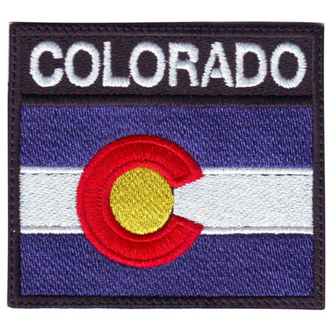 Colorado Badge Flag Embroidered Patch - Etsy