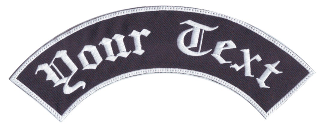 Personalized Embroidered Upper Rocker Patch From 4" to 11" ( A ) - Etsy