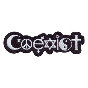 Coexist Embroidered Patch - Etsy