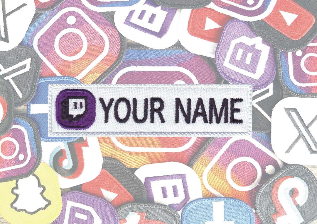 Twitch Personalized Embroidered Name Tag Streaming Patch Logo Social ...