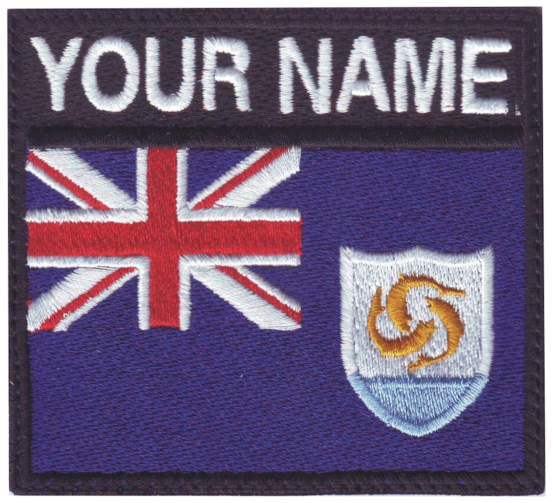Anguilla Flag Personalized Badge Embroidered Patch - Etsy