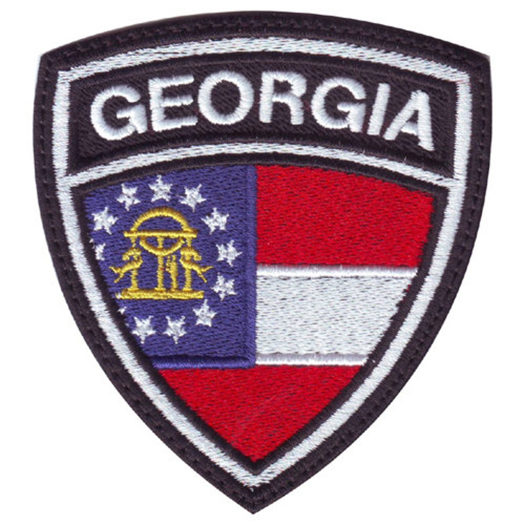 Georgia State Crest Flag Embroidered Patch - Etsy
