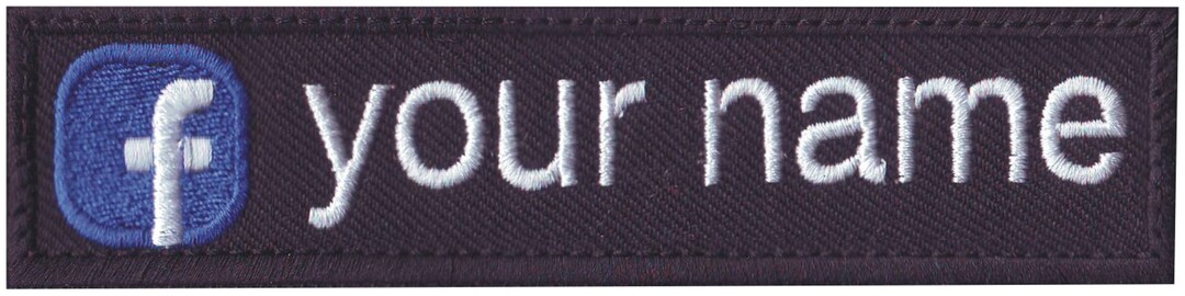 Facebook Logo Custom Embroidered Name Tag Patch - Etsy