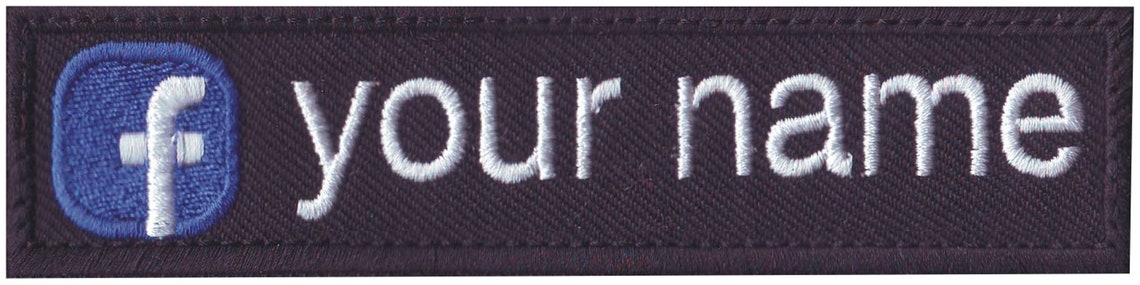 Facebook Logo Custom Embroidered Name Tag Patch - Etsy