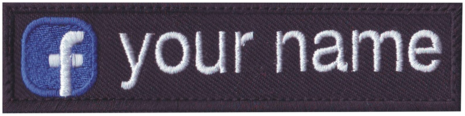 Facebook Logo Custom Embroidered Name Tag Patch - Etsy